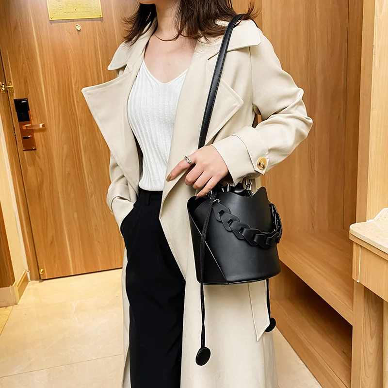 French-Design-PU-Bucket-Bags-Women-s-New-Trendy-Versatile-Autumn-Winter ...