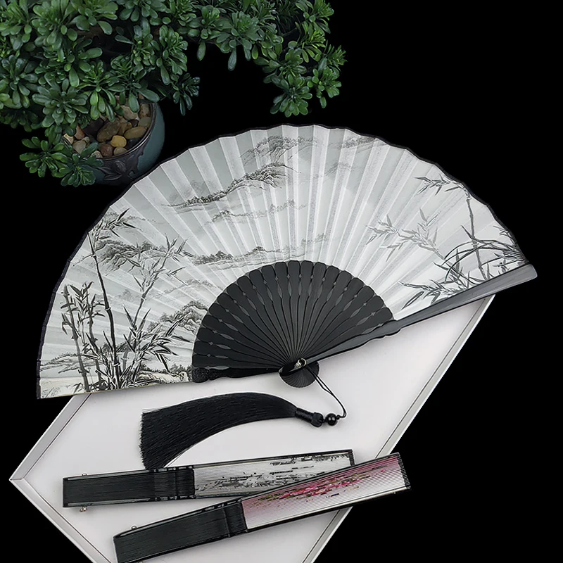 Chinese-style-summer-silk-folding-fan-Traditional-Culture-Hand-fan-High ...