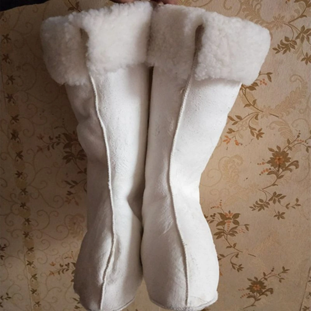 New-arrival-lady-natural-fur-socks-100-wool-sheared-sheep-fur-thick ...