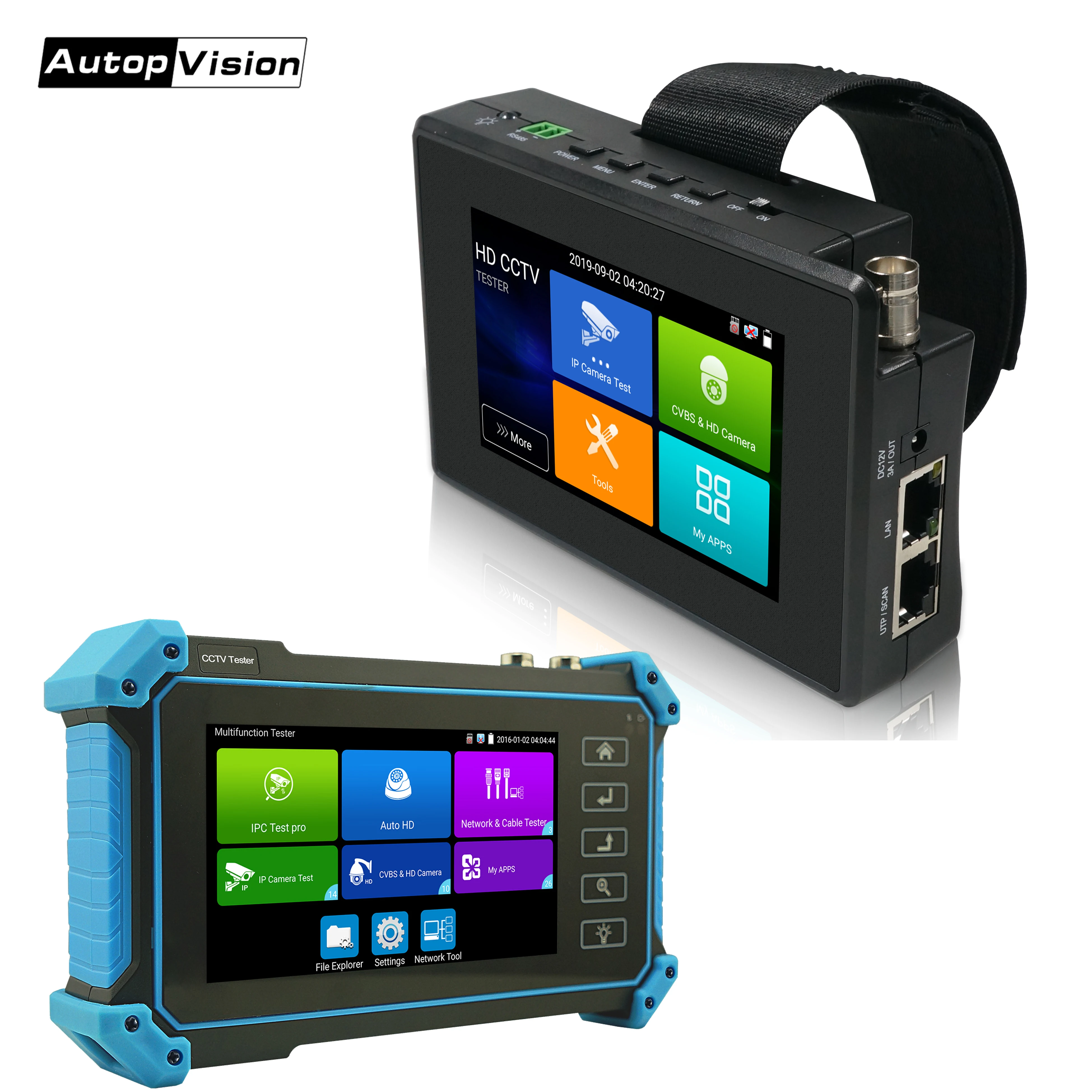 Wanglu Newest 4 inch Wrist CCTV IP Camera Tester H.265 4K IP 8MP TVI ...