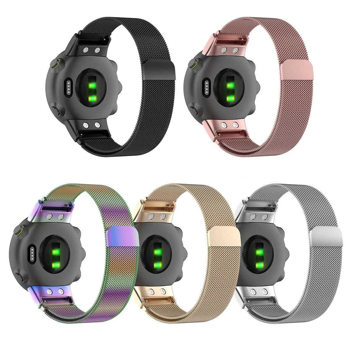 Metal-Magnetic-Loop-Strap-For-Garmin-forerunner-45-45S-Smart-watch ...