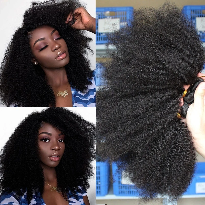 Mongolian-Afro-Kinky-Curly-Hair-Bundles-Natural-Raw-Human-Hair-Bundles ...