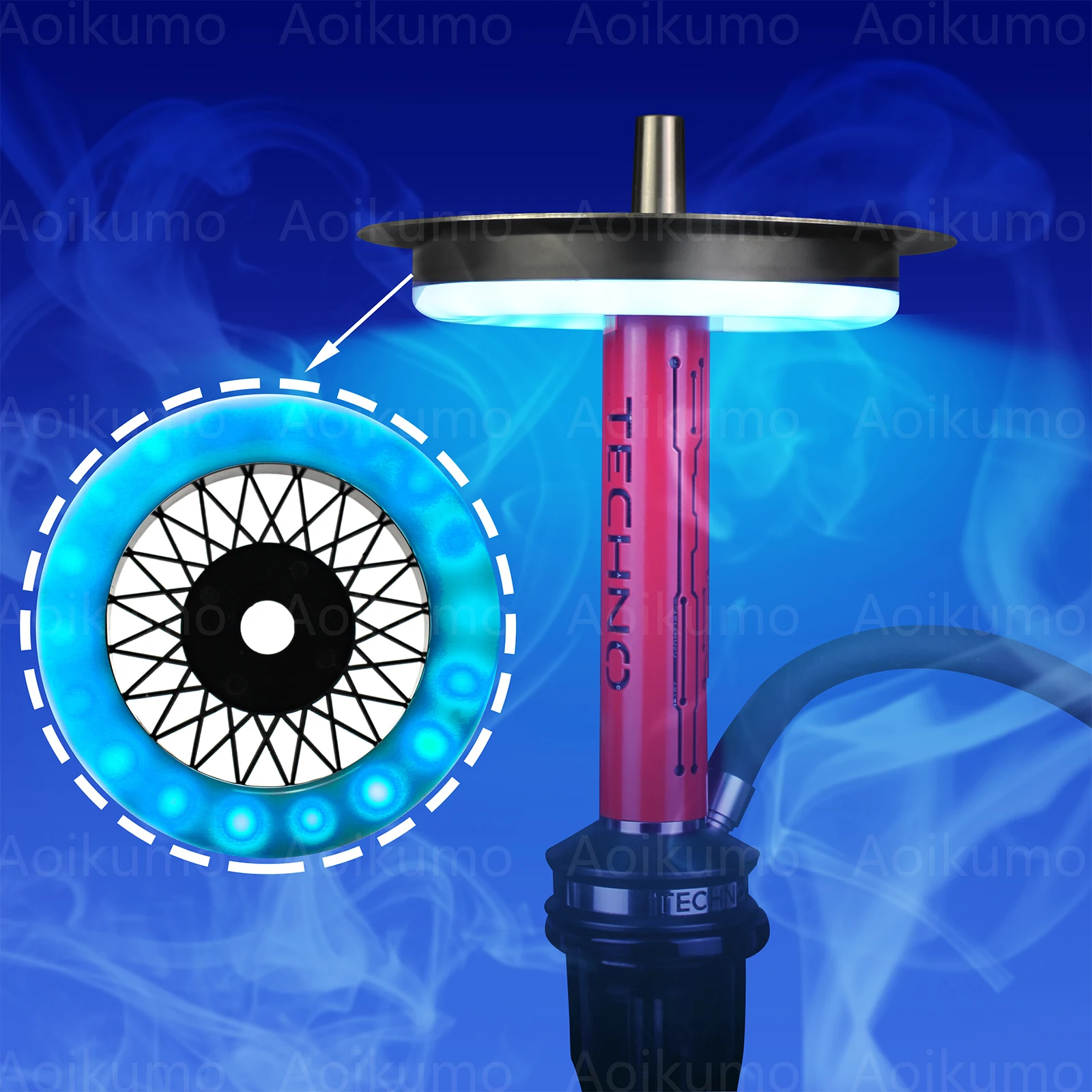 2022 New Hookah LED Light Tray Rechargeable Universal 6 Inch Sheesha ...