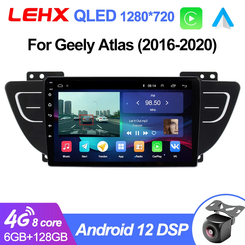 LEHX Android 14 Auto Car Radio Multimedia Video Player For Geely Atlas ...