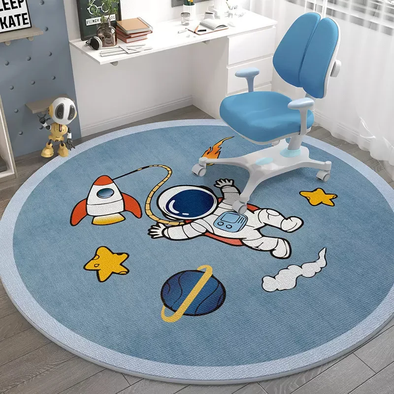 Space-Astronaut-Carpet-for-Living-Room-Round-Universe-Planet-Rug-for ...