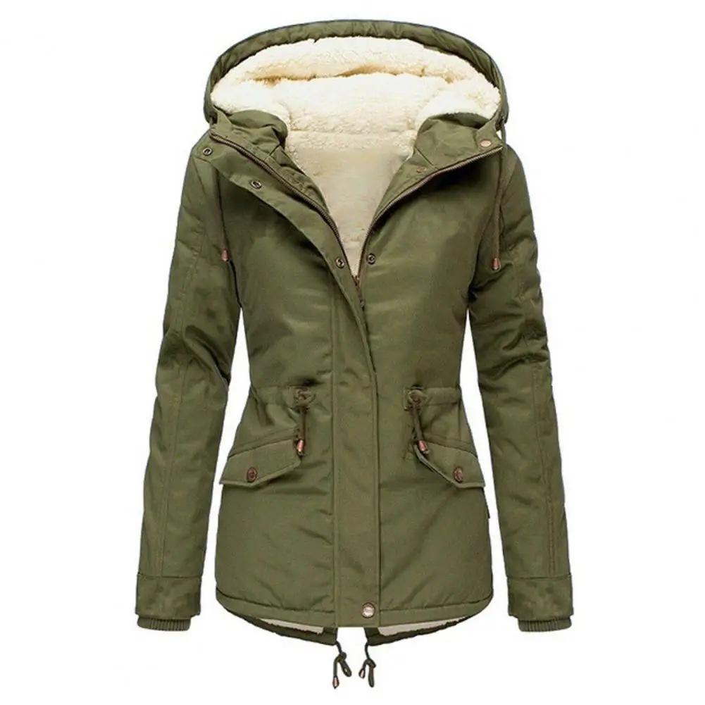 Winter-Women-Jacket-Thick-All-matched-Split-Hem-Coat-Solid-Color-Hooded ...