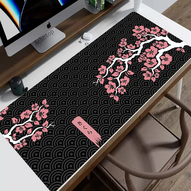 Sakura-Pink-Mousepad-Computer-Table-Mats-Large-PC-Mouse-Pad-Art-Cherry ...