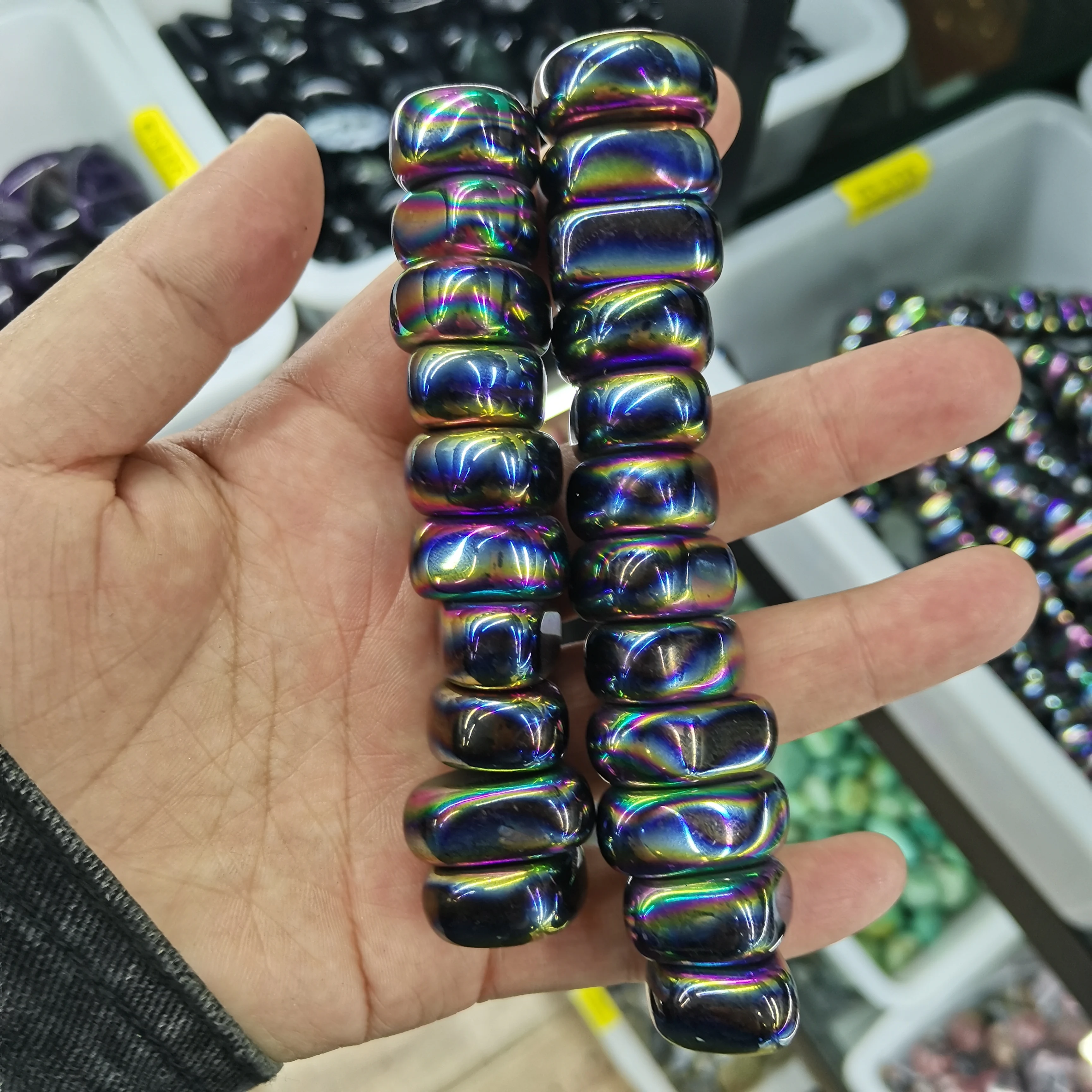 1000g-magnetic-fields-colour-electroplated-Lodestone-Magnetite-Tumbled ...