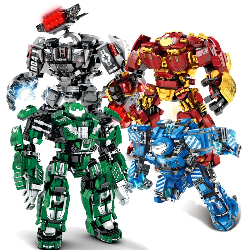 Superheroes Mecha Building Blocks Toys for Boys Super Armor Robot Model ...