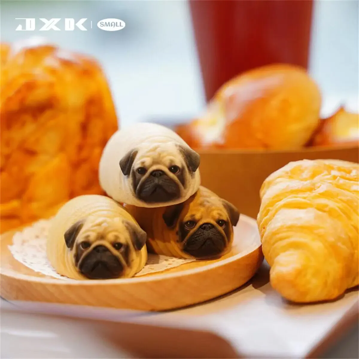 JXK-Small-A-Pug-Like-Bread-Model-Animal-Pet-Dog-Realistic-Decoration ...