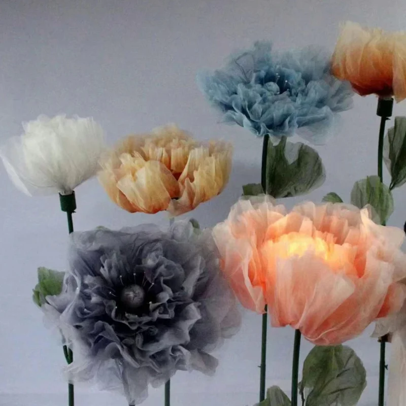 Silk-Flower-Automatic-Opening-Closing-Mechanical-Artificial-Flowers ...