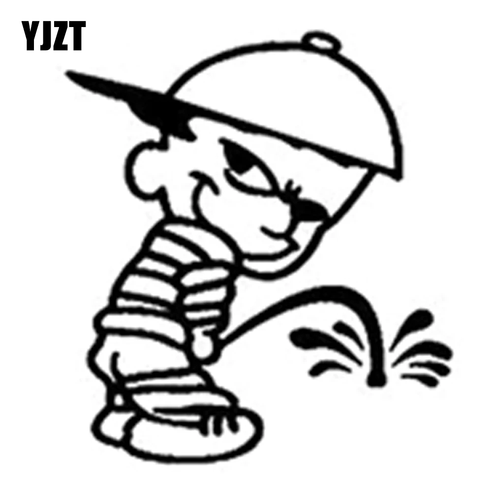 YJZT-13-9cm-15-5cm-Peeing-On-Haters-Boy-Funny-Vinyl-Decals-Car-Stickers ...