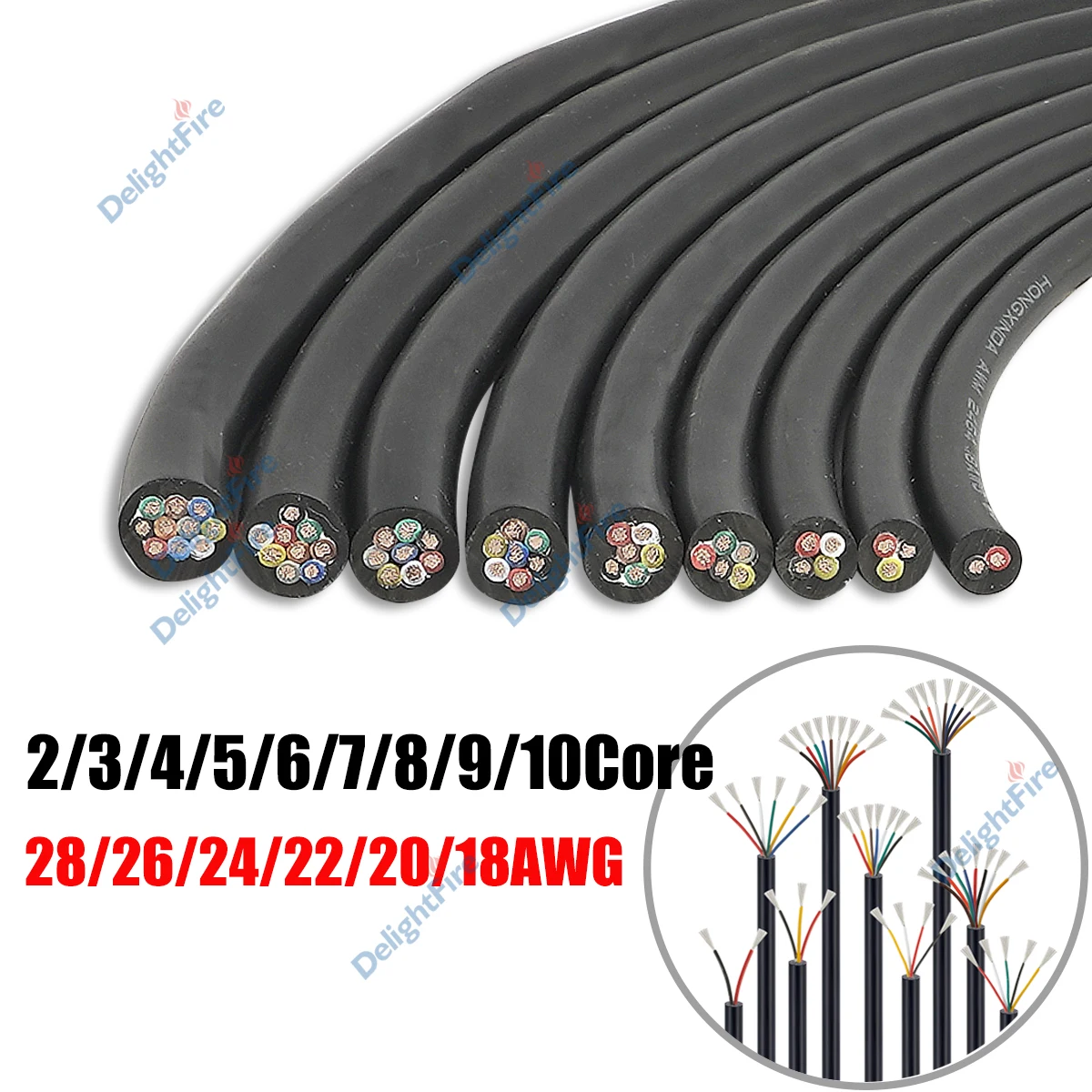 Electronic Audio Wire Flexible 28 26 24 22 20 18 Gauge 12V Automotive ...