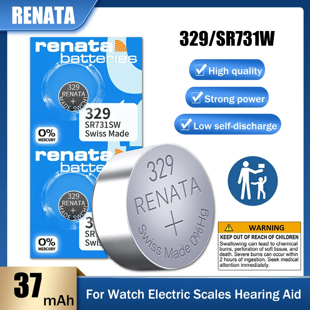 2PCS Original Brand New Renata 329 SR731SW SR62 D329V731 1.55V Silver ...
