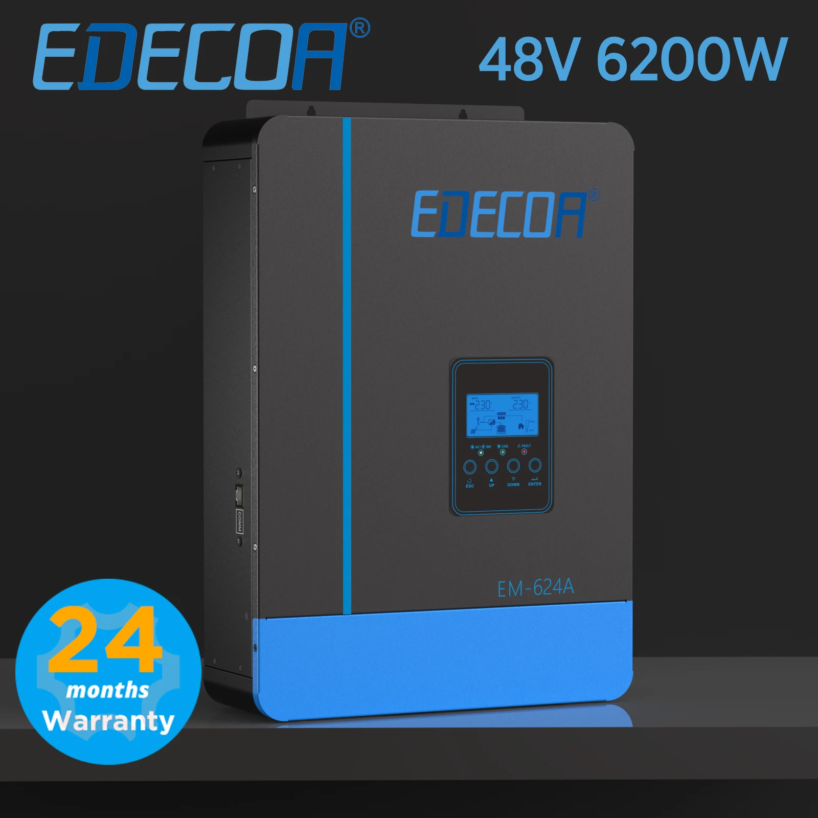 EDECOA-6200W-Hybrid-Solar-Inverter-48V-to-220V-230V-MPPT-110A-Solar ...