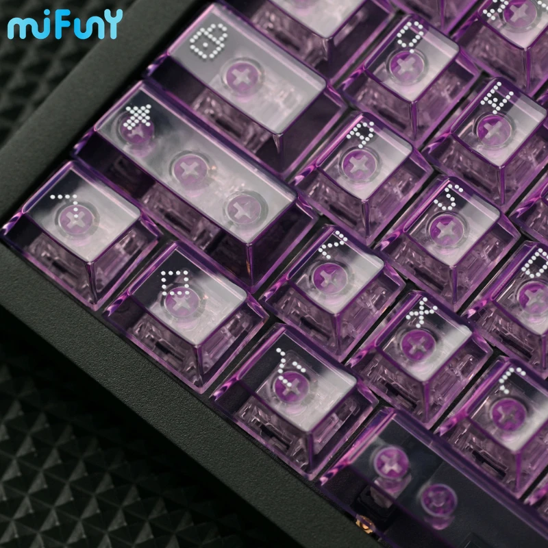 Translucency-Keycaps-Set-145-Key-ABS-Personality-UV-Printing-Pink ...