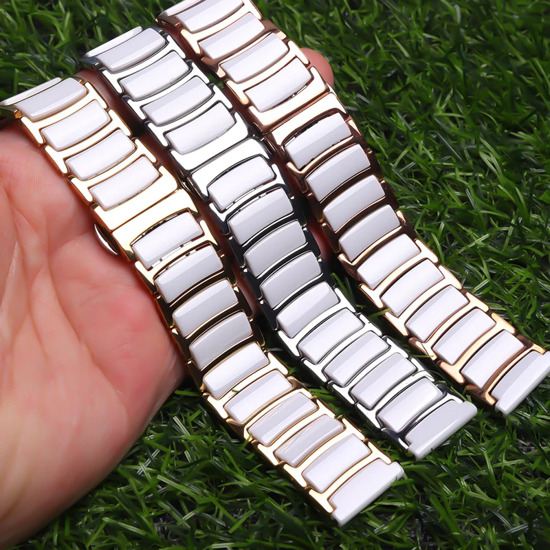 Fashion-Ceramic-Bracelet-in-stainless-steel-watchband-18mm-20mm-22mm ...