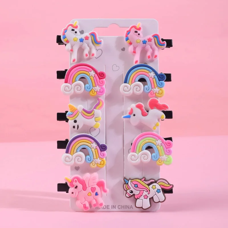 10-PCS-Set-baru-lucu-kartun-klip-rambut-untuk-anak-perempuan-warna ...