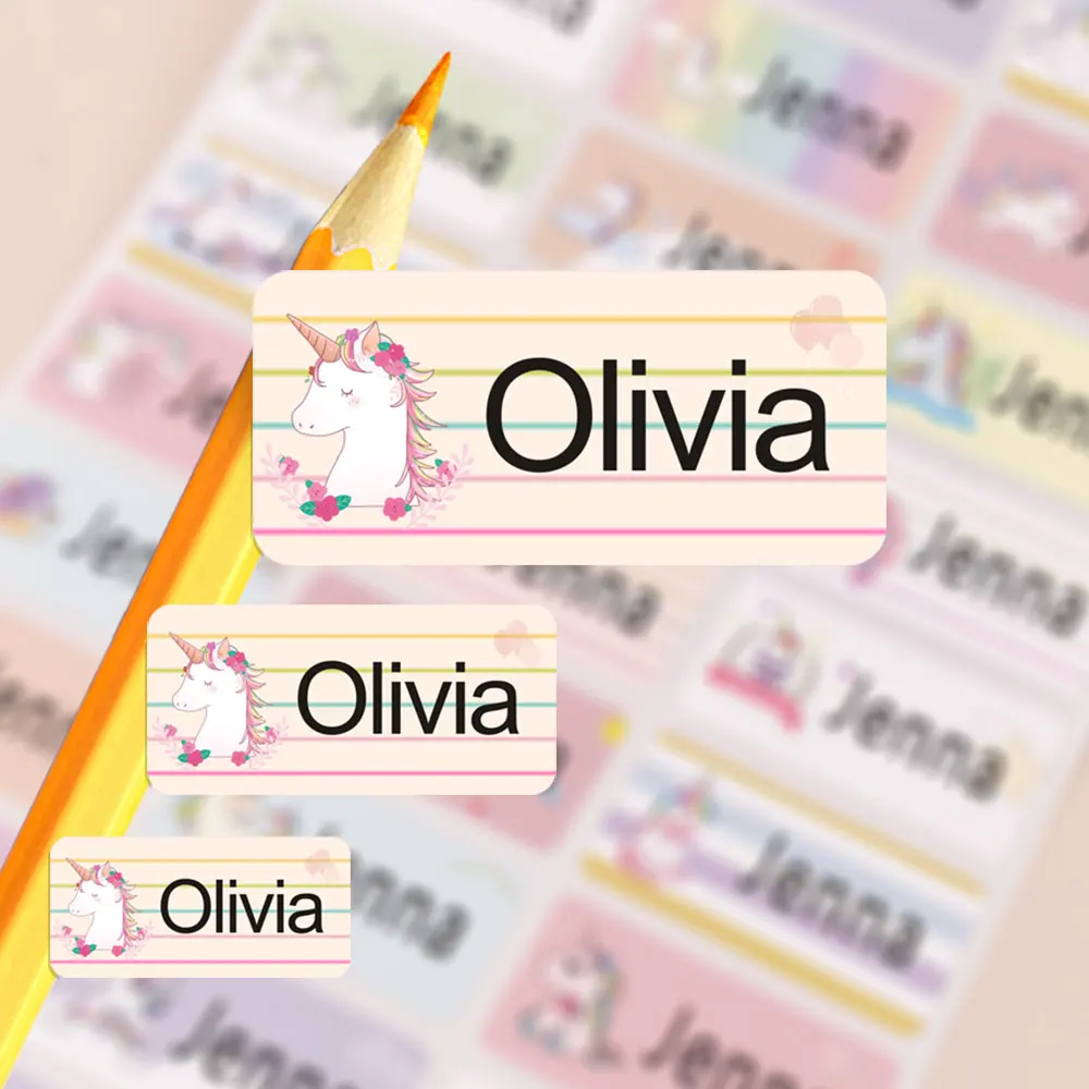 Multi-Size-Name-Sticker-Personlized-First-Name-Waterproof-Tag-Custom ...