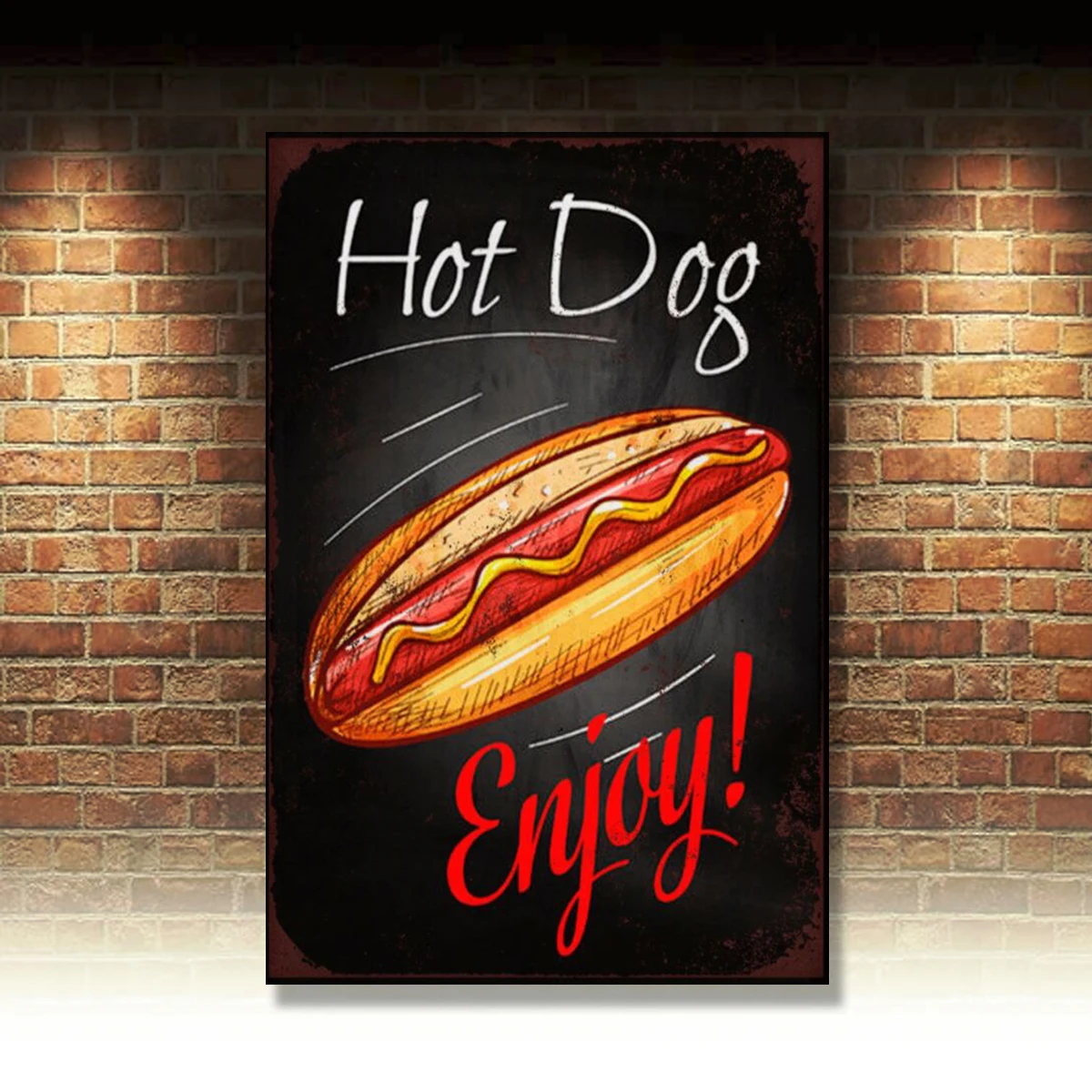 Vintage-Hot-Dog-Metal-Tin-Sign-Delicious-Food-Home-Restaurant-Dining ...