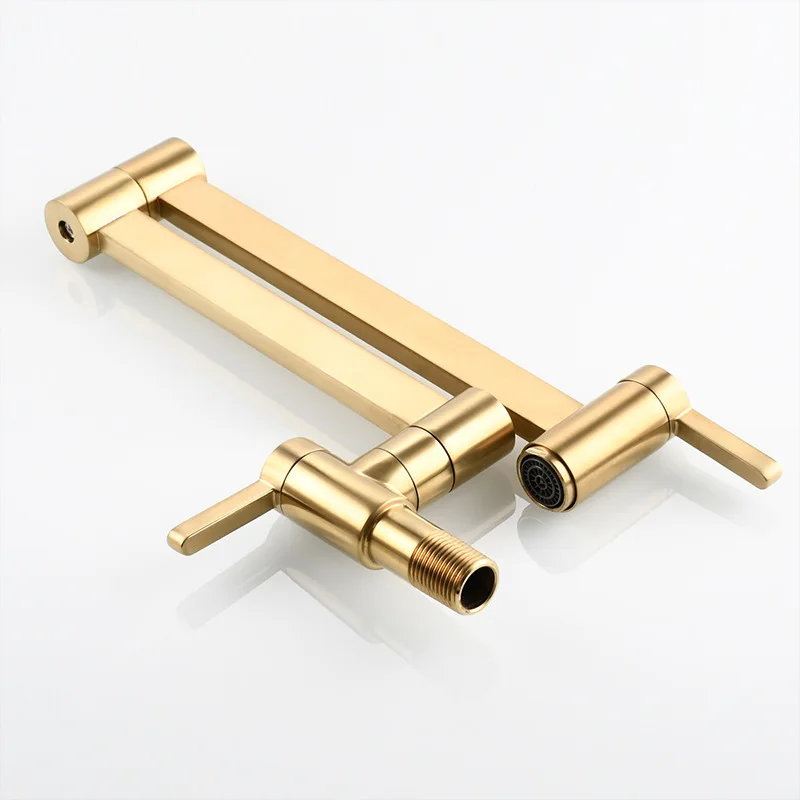 Foldable-Single-Cold-Kitchen-Faucet-Brass-Square-Basin-Tap-with-Dual ...
