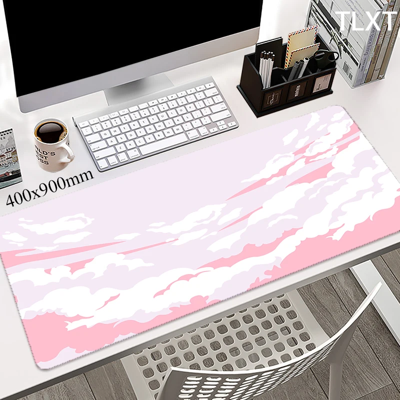 Pink-Clouds-Large-Mouse-Pad-Big-Computer-Mousepads-Gaming-Mousepad ...
