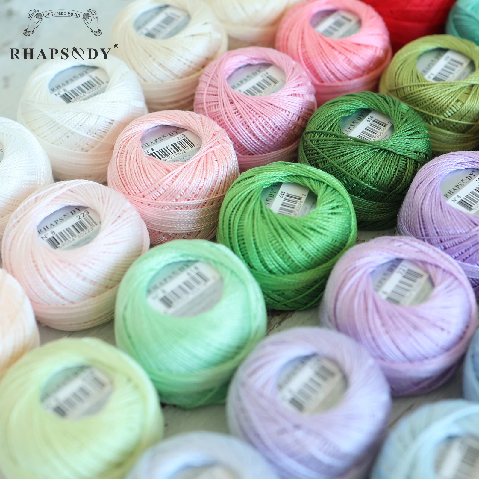 Rhapsody Premium Size 8 Pearl Cotton Embroidery Thread Basic 82 Color ...