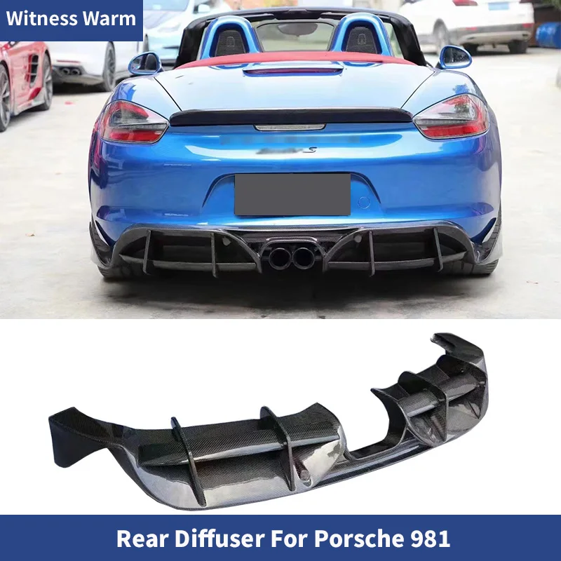 For-981-Carbon-Fiber-FRP-Rear-Diffuser-Bumper-Lip-Spoiler-for-Porsche ...