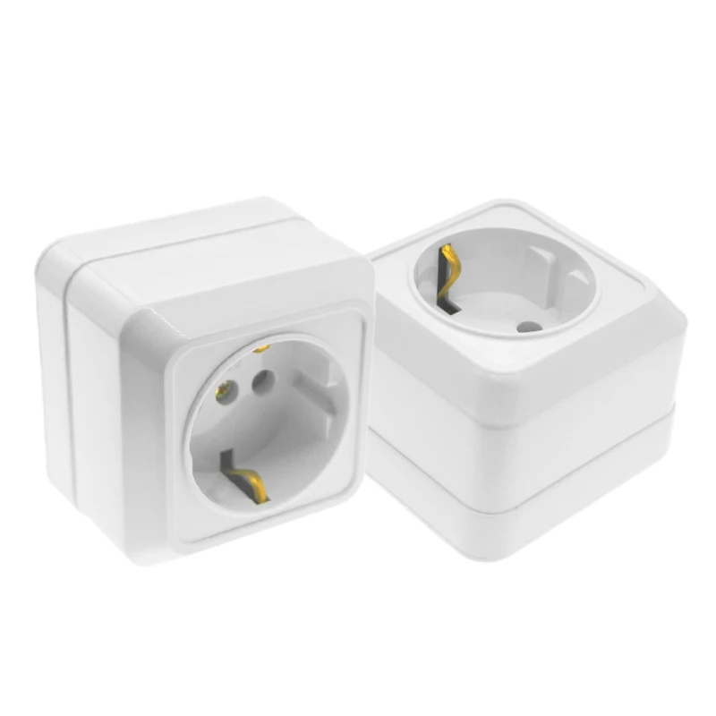 EU-Schuko-Type-F-Surface-Wall-Mount-Power-Socket-Outlet-Max-AC-250V-16A ...