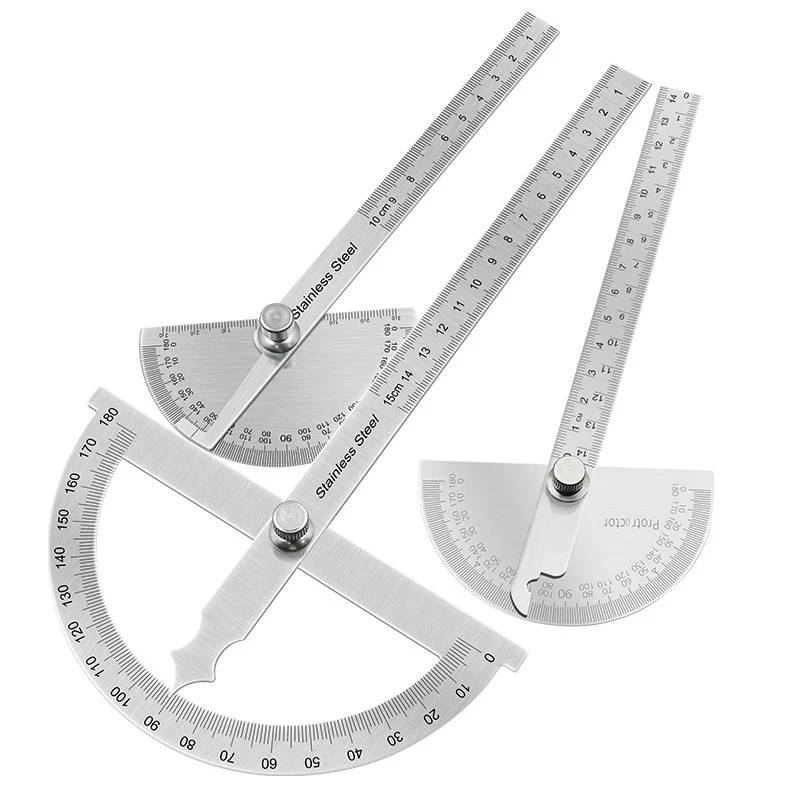 180-Degree-Protractor-Metal-Angle-Finder-Goniometer-Angle-Ruler ...
