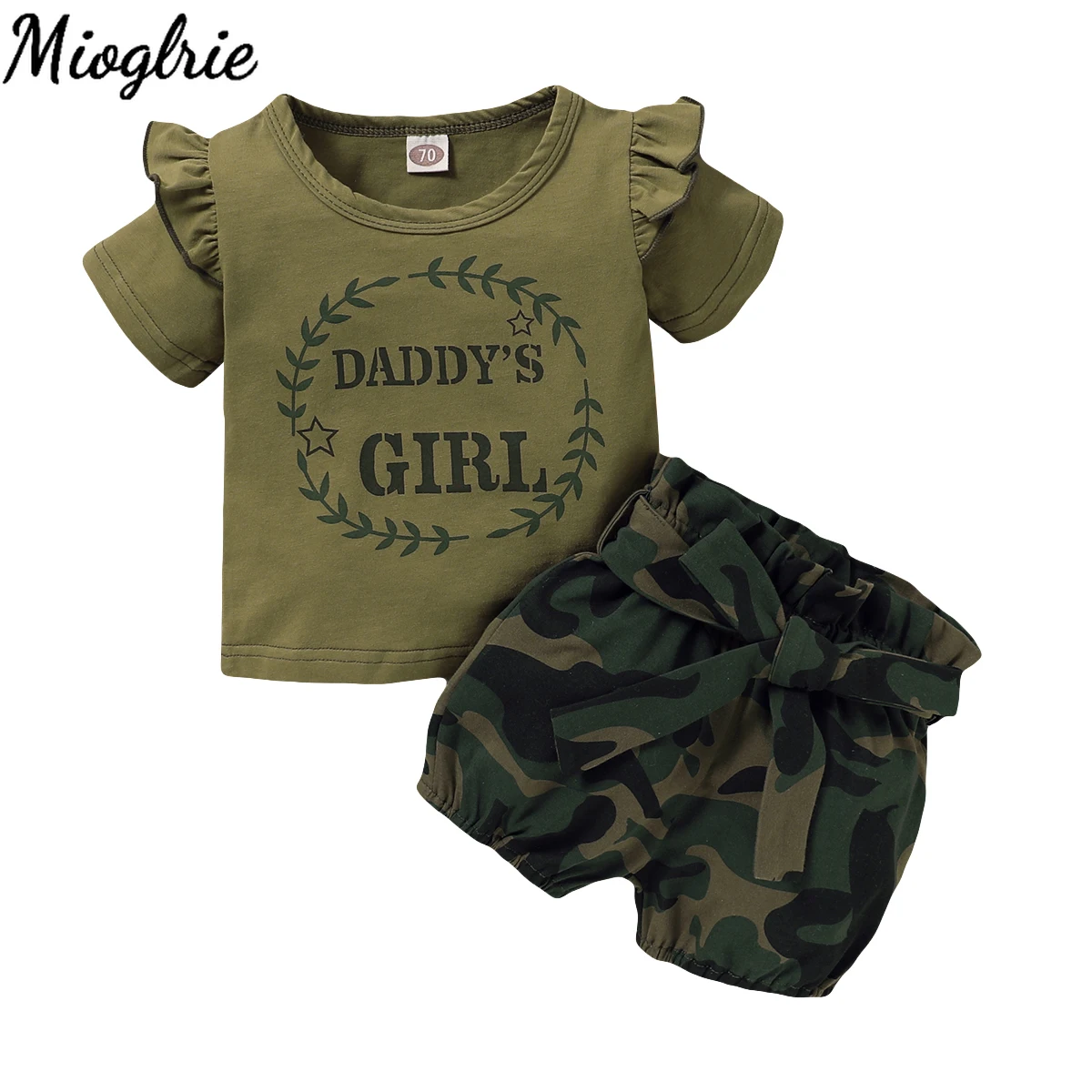 Ruffled bebê menina roupas de verão manga curta infantil roupas da ...