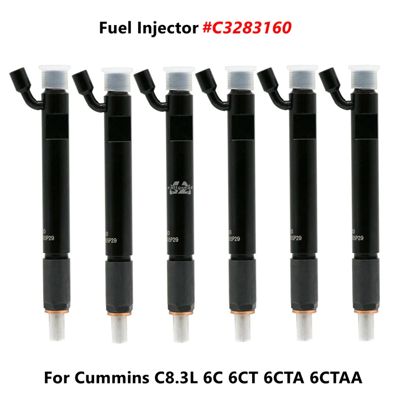 New-6-pcs-Fuel-Injector-Fit-For-CUMMINS-C8-3L-6C-6CT-6CTA-6CTAA ...