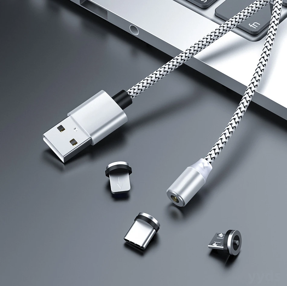 1M-Round-Magnetic-USB-Charging-Cable-Magnet-Data-Charger-Type-C-Cable ...