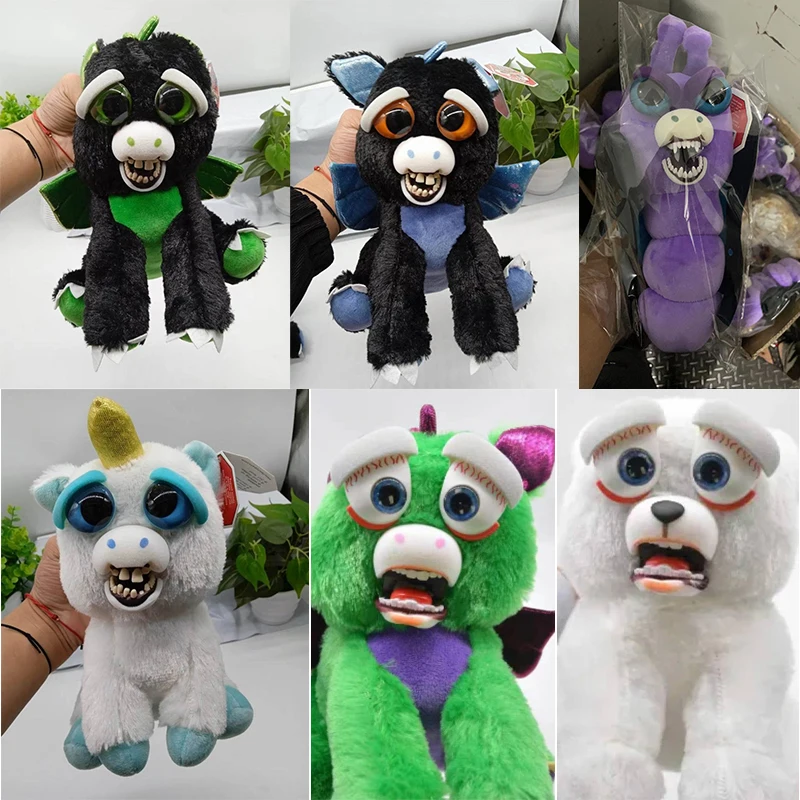 Pets Plush Toy Funny Face Changing Soft Stuffed Doll for Children Snow ...