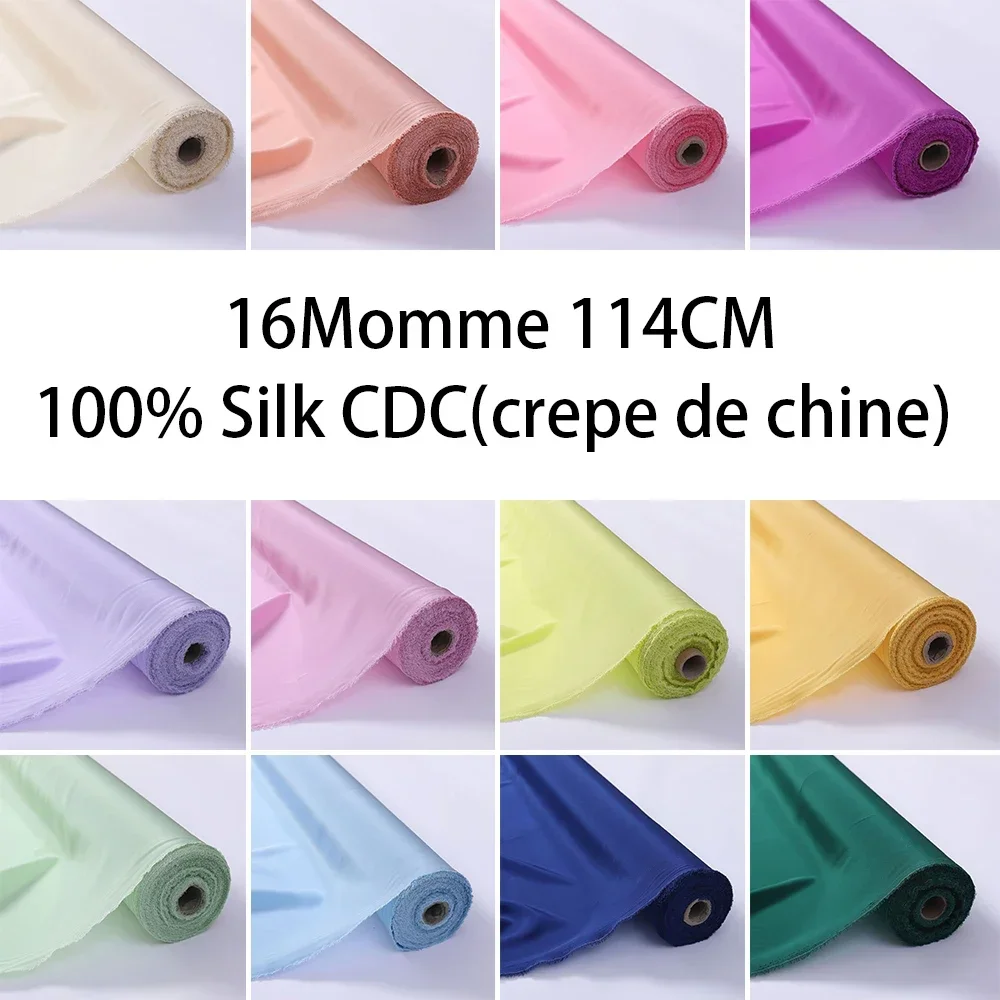100-Pure-Silk-CDC-crepe-De-Chine-Fabric-114CM-Width-16-Momme-Natural ...