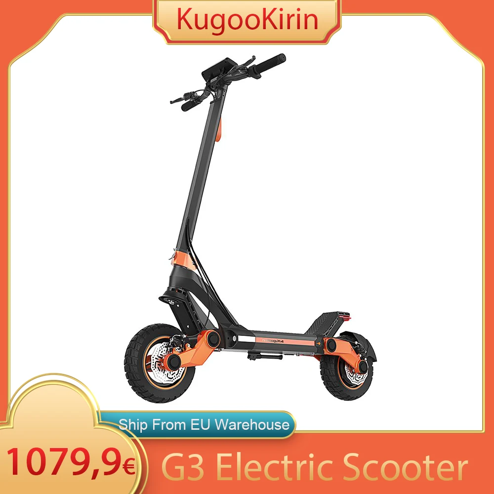 KUGOO KIRIN G3 patinete eléctrico, con Motor trasero de 1200W, batería ...