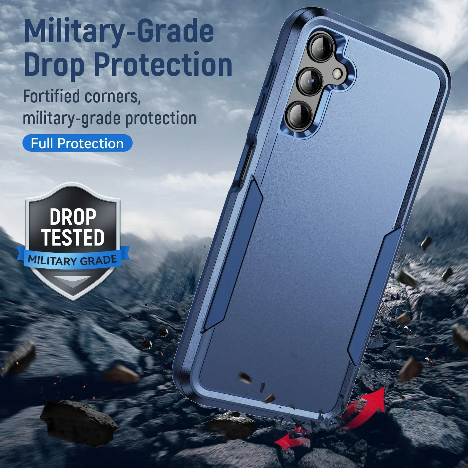 Shockproof Fashion Armor Phone Case - Durable Protective Cover - Galaxy ...