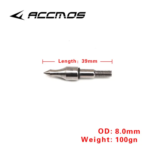 6pc 100 Grain Target Arrow Head Arrow Tips Archery Point For Recurve ...