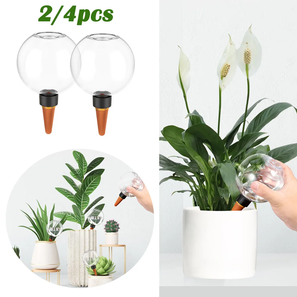 2/4Pcs Automatic Plant Watering Bulbs 500ML Self Watering Plant ...