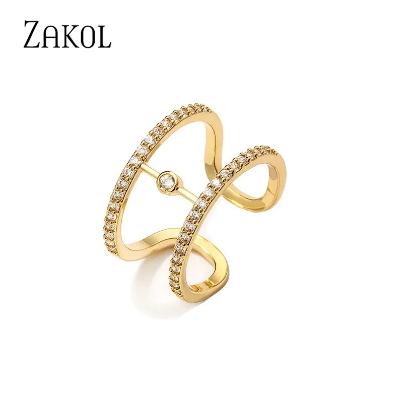 ZAKOL-Personality-Geometric-Cubic-Zirconia-Open-Rings-for-Women ...
