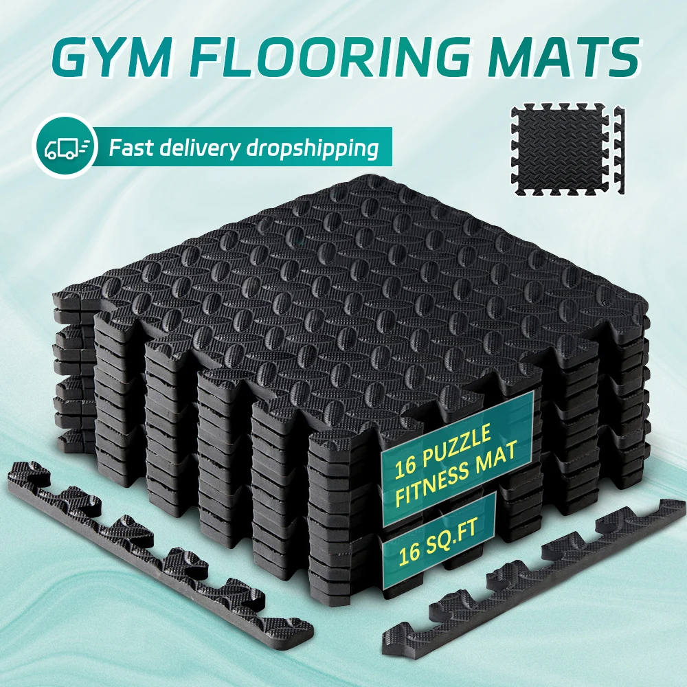 6-16Pcs-Puzzle-Fitness-Mat-Massager-Mat-Eva-Interlocking-Foam-Floor ...