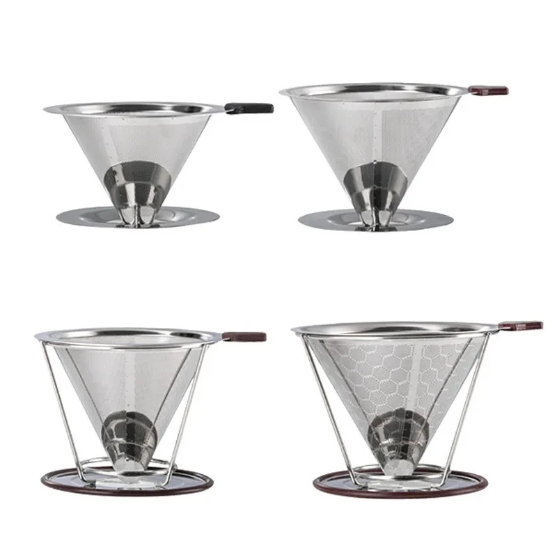Stainless-Steel-Coffee-Filter-Reusable-Double-Layer-Filters-Funnel ...