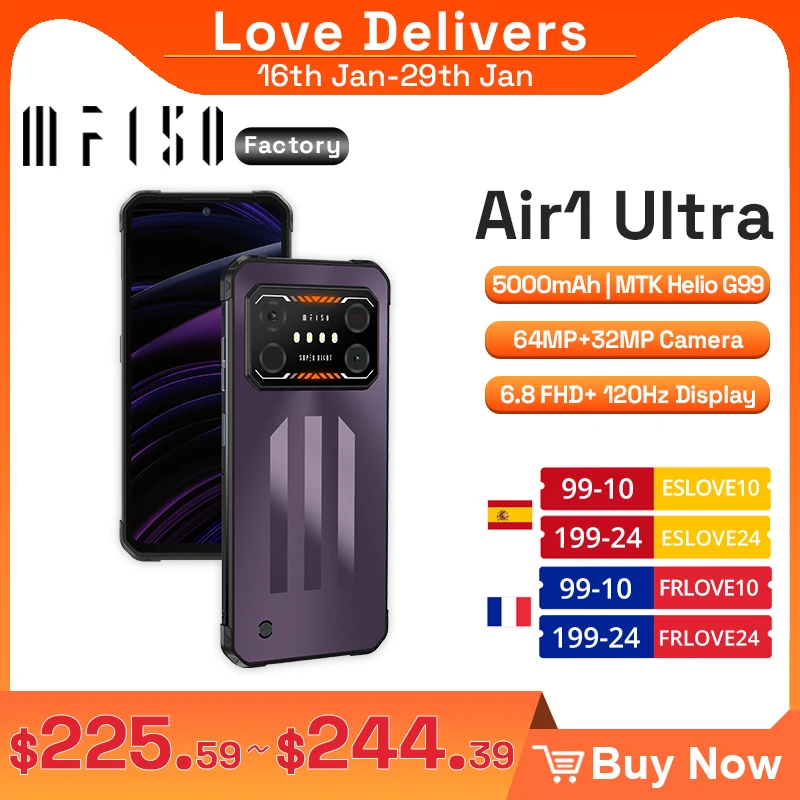 IIIF150 Air1 Ultra Rugged Helio G99 Phone 6.8" FHD+ 120Hz Display 64MP ...
