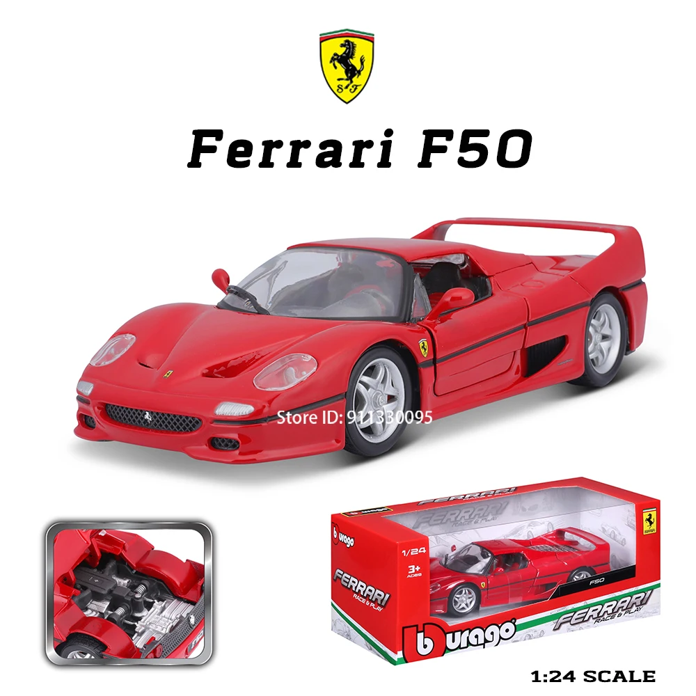 Bburago 1:24 Scale Ferrari F50 Enzo 250 GT 488 Pista STRADALE Alloy ...