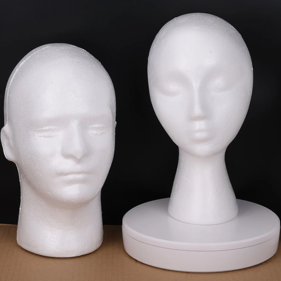 1PC Foam Wig Head Model Mannequin Dummy Wig Glasses Hat Display Stand ...