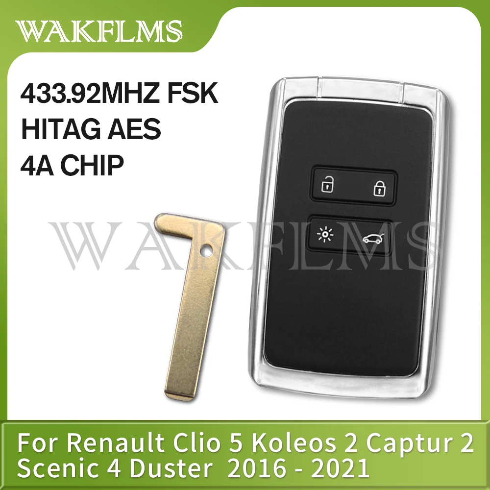 Chave-remota-inteligente-do-carro-para-Renault-433-92Mhz-Renault-Clio5-Zoe2-Koleos2-Captur-2 ...