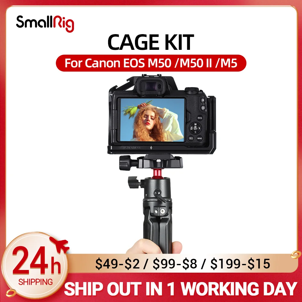 Smallrig Camera Cage Kit With Tabletop Mini Tripod For Canon Eos M50 ...