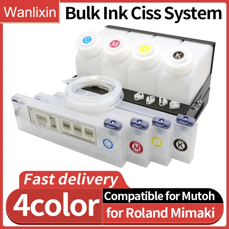 4pcs 220ML 1.5L Tank Refillable Ink Cartridge Bulk Ink Ciss System for ...