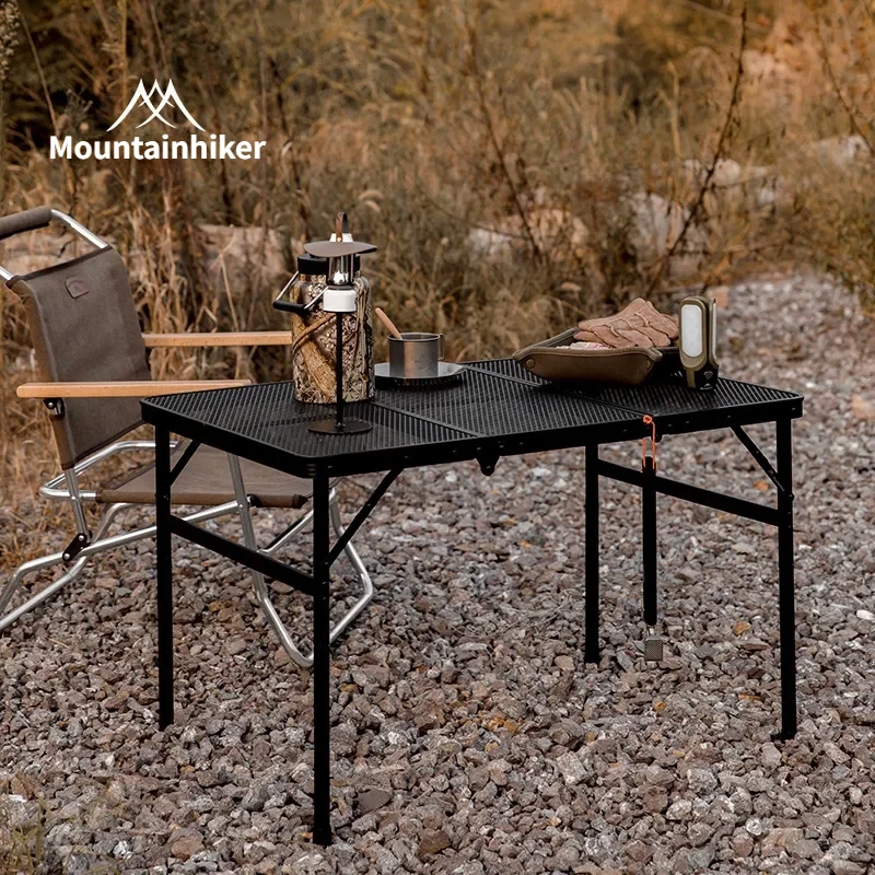 MOUNTAINHIKER-Black-Outdoor-Aluminum-Alloy-Portable-Adjustable-Height ...