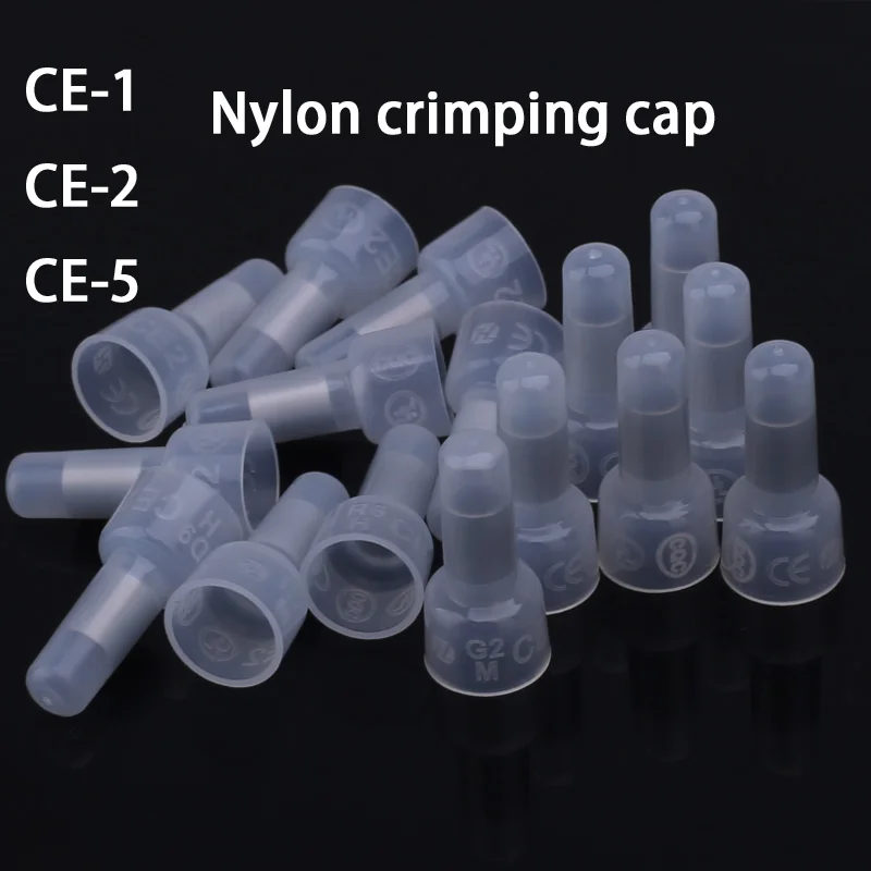 50/100/500/1000 PCS CE1 CE2 CE5 Closed End Crimp Caps Electrical Wire ...